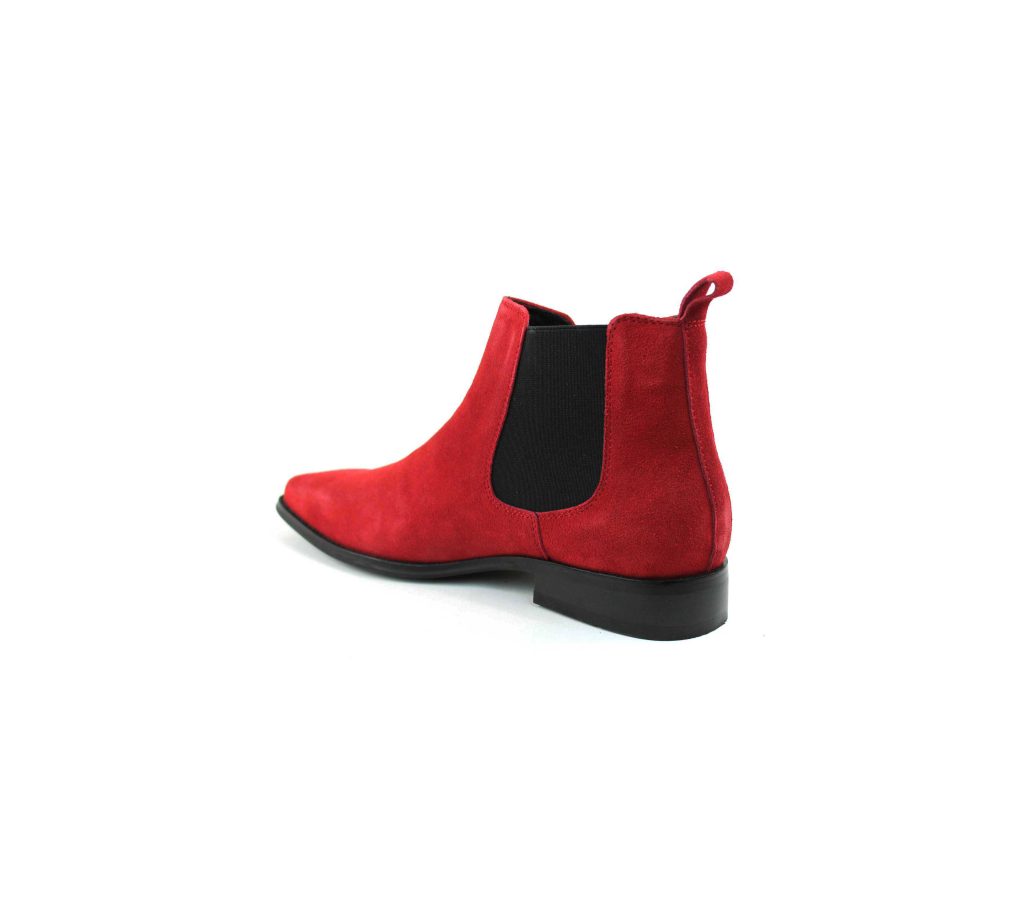 Genuine Suede Red Chelsea Boots - ÃZARMAN
