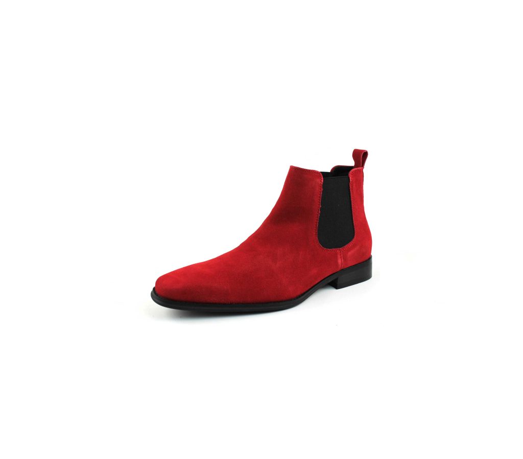 Genuine Suede Red Chelsea Boots - ÃZARMAN