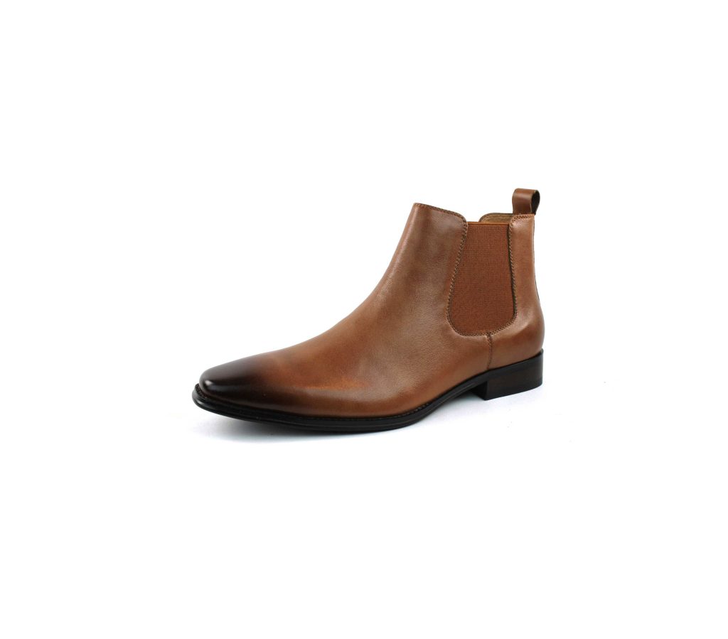 Genuine Leather Cognac Chelsea Boots - ÃZARMAN